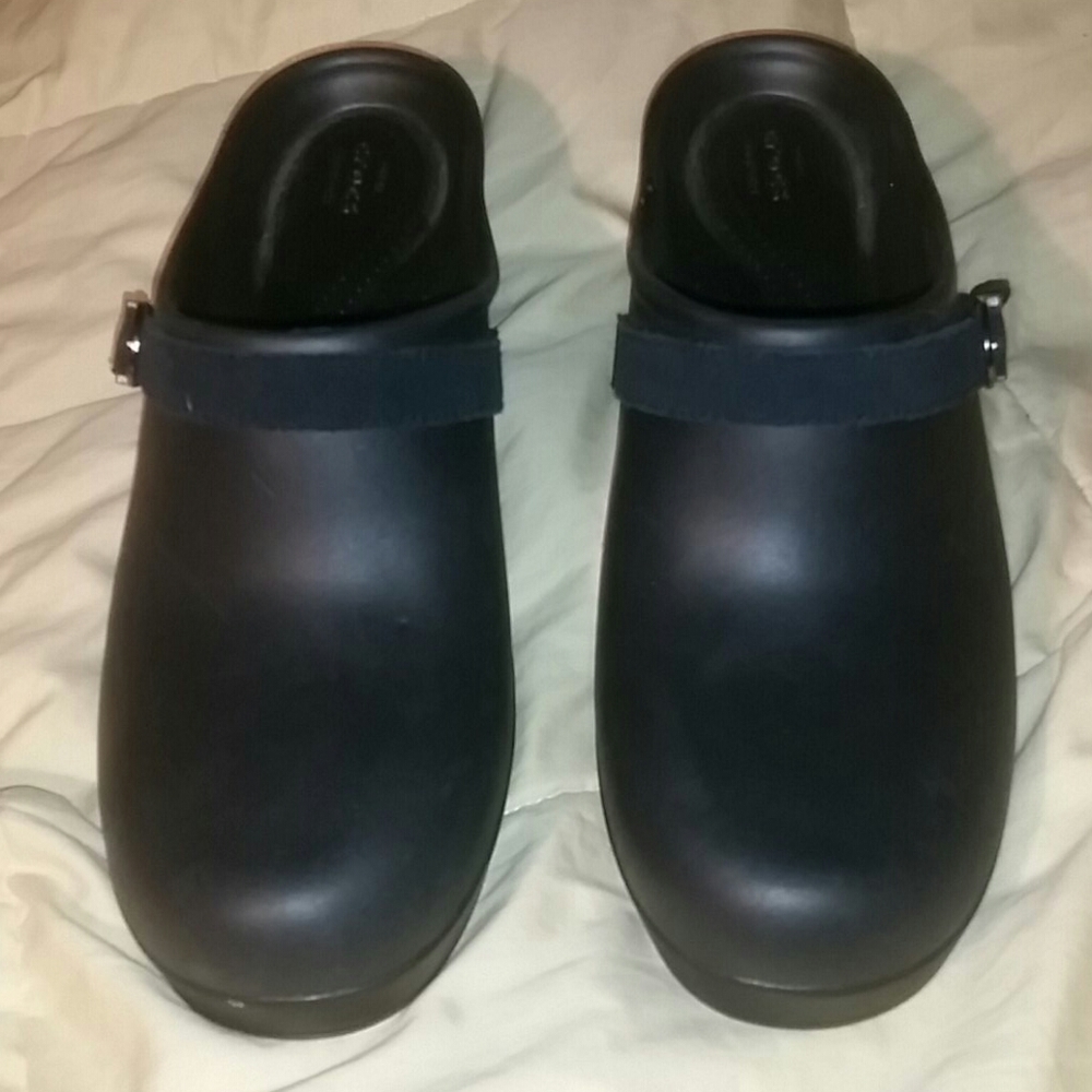 Crocs "Sarah" Mule Clogs W/Synthetic Suede Strap - Gem